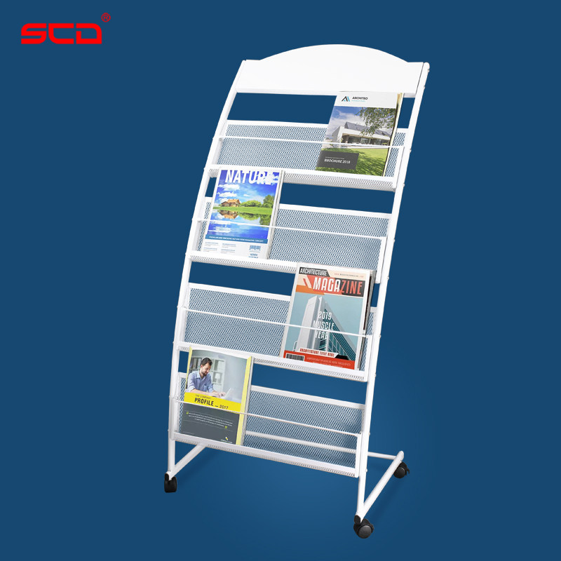 SCD简约报刊架资料架杂志架办公书报架报纸收纳宣传架落地展示架_虎窝淘