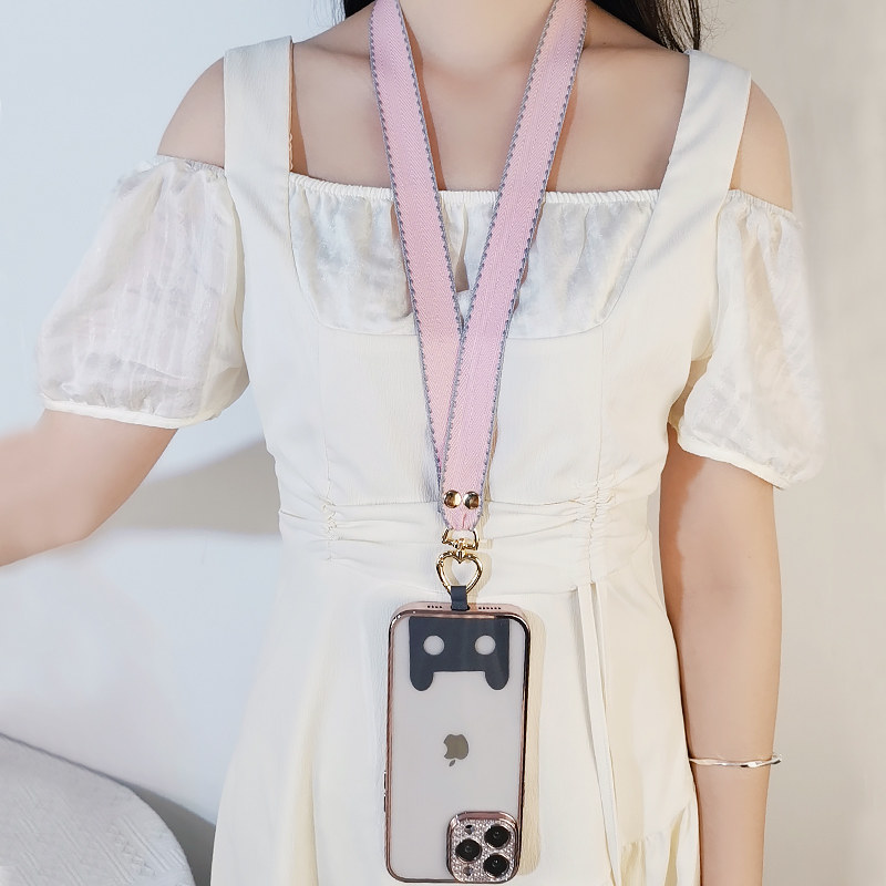 手机挂绳长款斜挎挂可背脖子结实耐用挂件男女款手腕绳手工编织挂链新款不勒脖防丢吊绳手机壳通用带固定夹片_虎窝淘