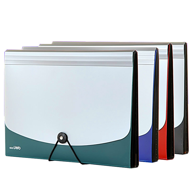 得力文件夹多功能风琴包事务包办公用商务大容量文件袋A4学生用13格试卷夹册多层插页收纳盒手提档案资料包_虎窝淘