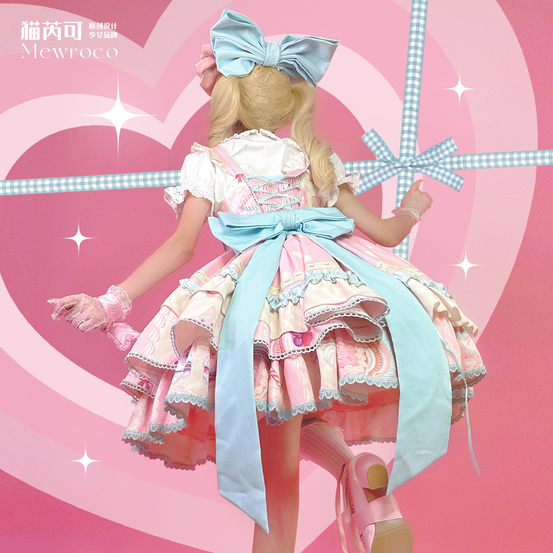 定金lolita裙子猫芮可原创霜糖甜心jsk正腰lo裙可爱洛丽塔连衣裙_虎窝淘