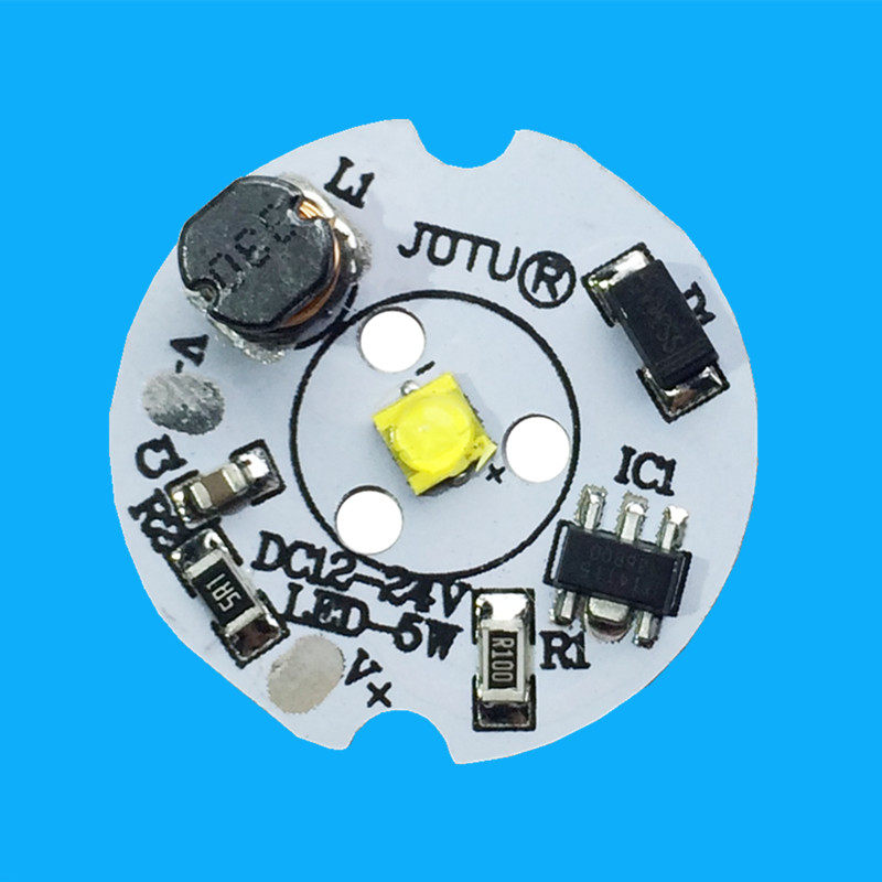 美国科锐CREE高亮led灯珠白光带恒流驱动直流DC12-24V灯泡5W光源_虎窝淘