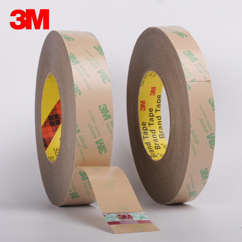 3m468MP双面胶透明200MP无基材强力超薄耐高温无痕高粘双面胶带55米3M创意两面粘贴胶纸可粘成球形减压胶带_虎窝淘
