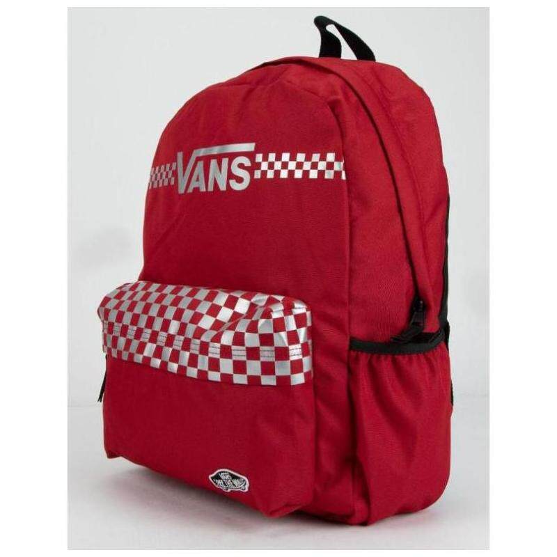 VANS/范斯男女双肩背包休闲包书包街头红色涤纶正品355499_虎窝淘