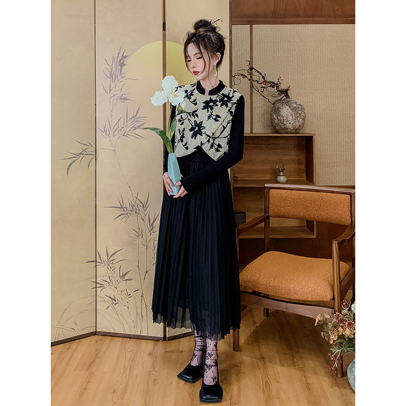 JKJS唐装马甲女中国风轻汉服汉元素旗袍外套民族风女装新中式上衣_虎窝淘