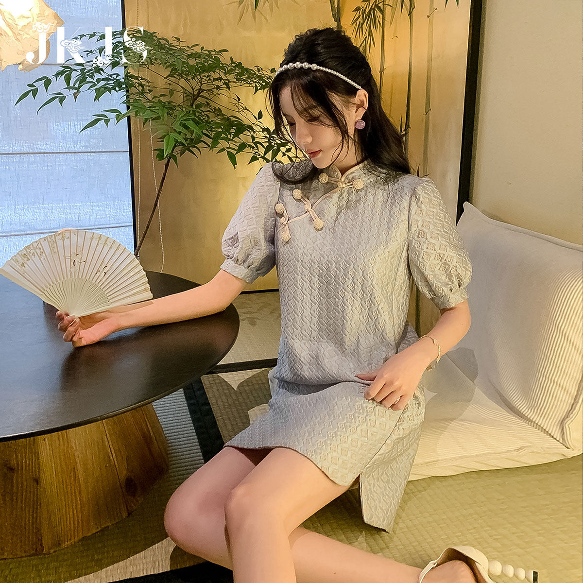 JKJS改良旗袍女夏季2023新款年轻款气质高端新式日常国风连衣裙_虎窝淘