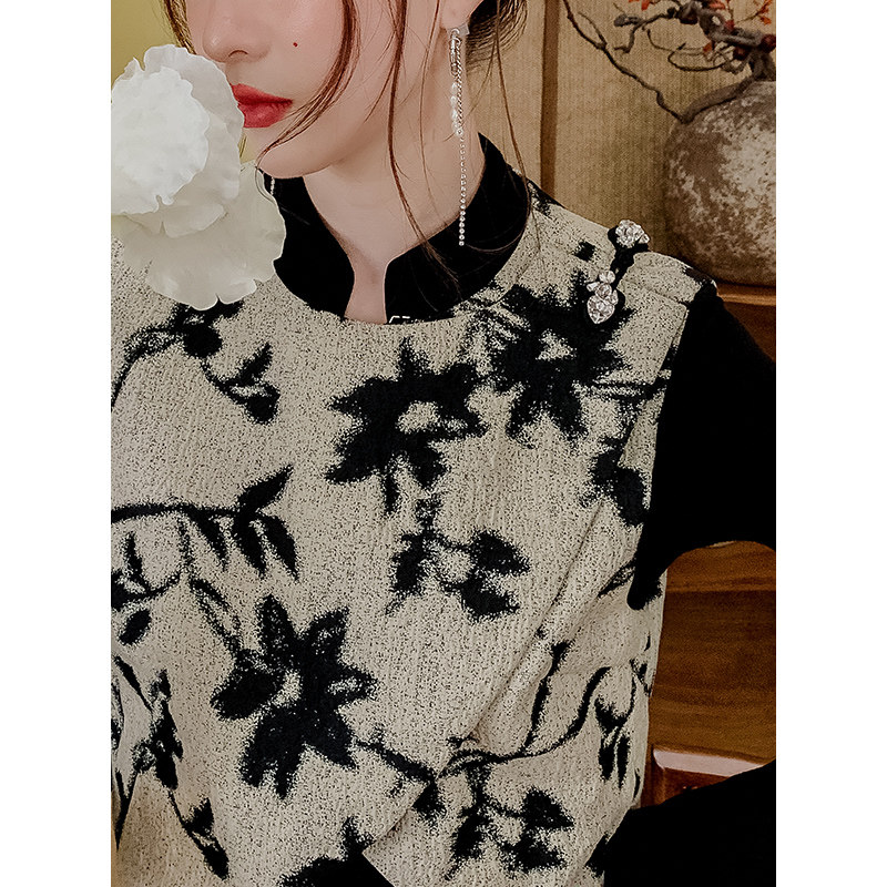 JKJS唐装马甲女中国风轻汉服汉元素旗袍外套民族风女装新中式上衣_虎窝淘