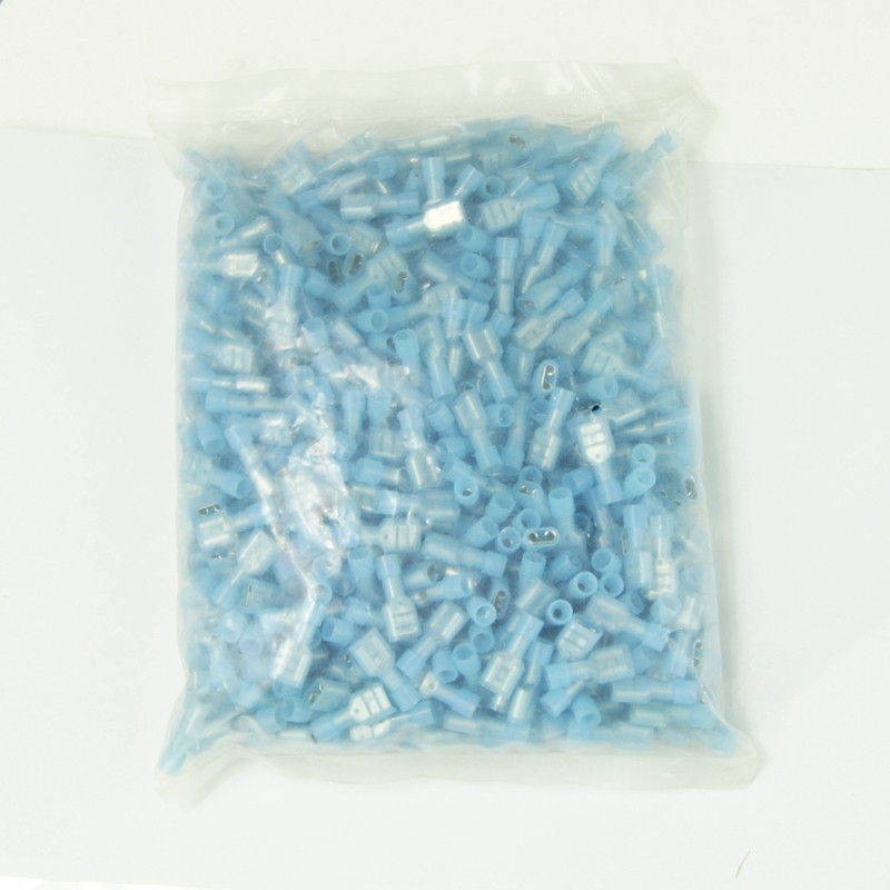 50套装尼龙公母全绝缘端子FDFN（MDFN)2-250插簧插片冷压端子_虎窝淘