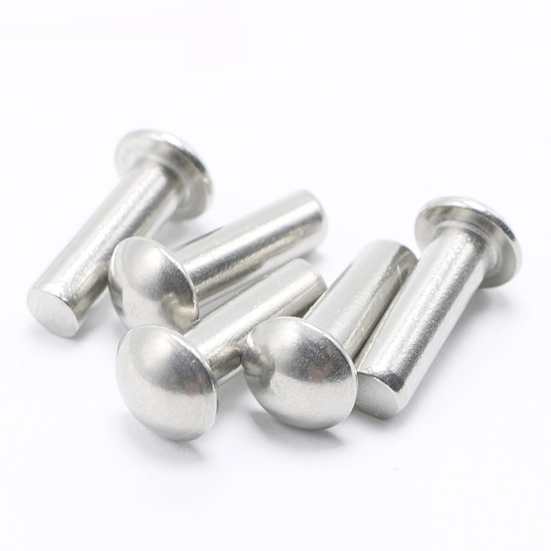 GB867不锈钢304半圆头实心铆钉圆头铆钉M1.4M1.6M2M2.5M3M4M5M6_虎窝淘