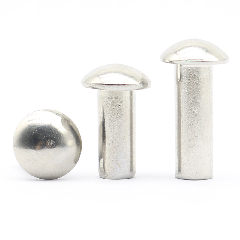 GB867不锈钢304半圆头实心铆钉圆头铆钉M1.4M1.6M2M2.5M3M4M5M6_虎窝淘
