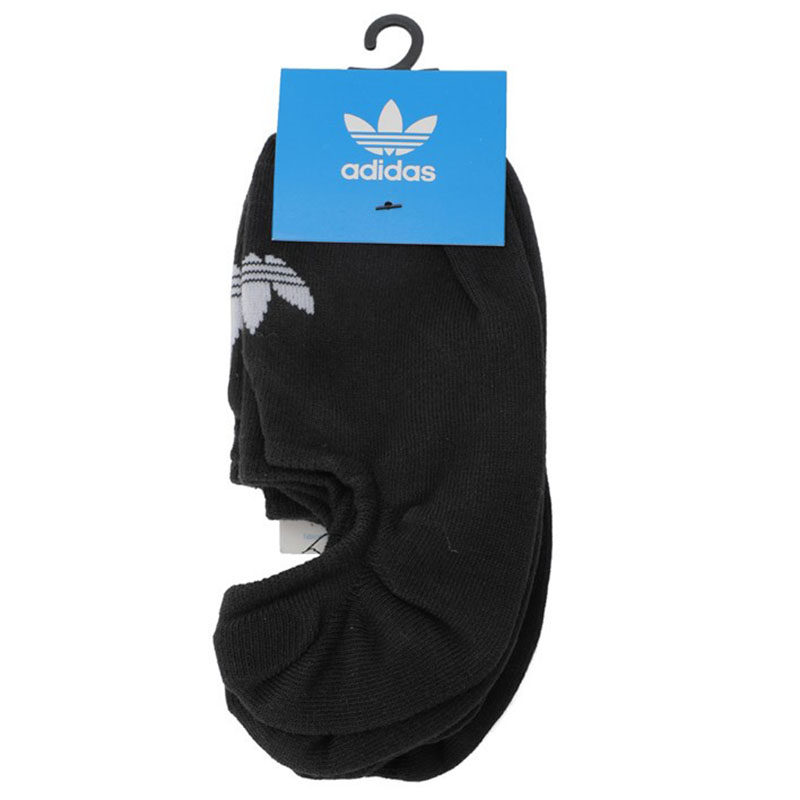 Adidas阿迪达斯三叶草春季新款男女袜黑色运动船袜FM0677_虎窝淘