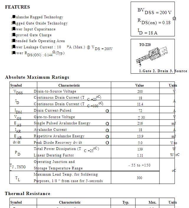 原装进口拆机原字 IRF640 IRF640A IRF640B TO-220直插 18A 200V_虎窝淘