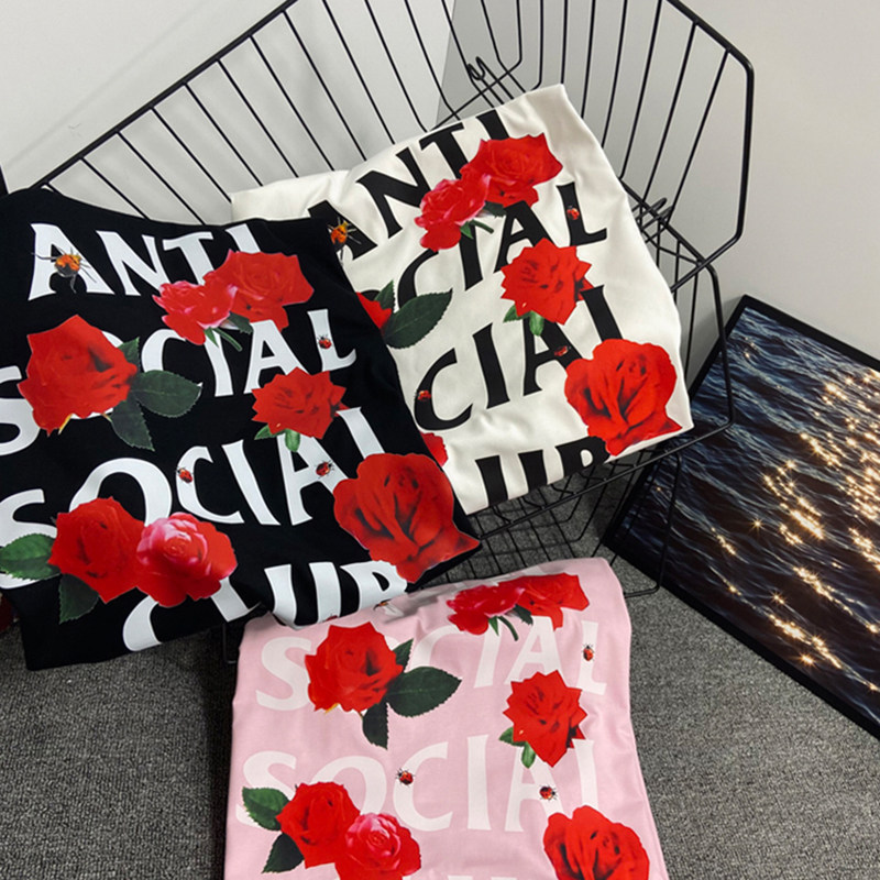 ANTI SOCIAL SOCIAL CLUB ASSC美式小众设计玫瑰花夏季男女短袖T_虎窝淘