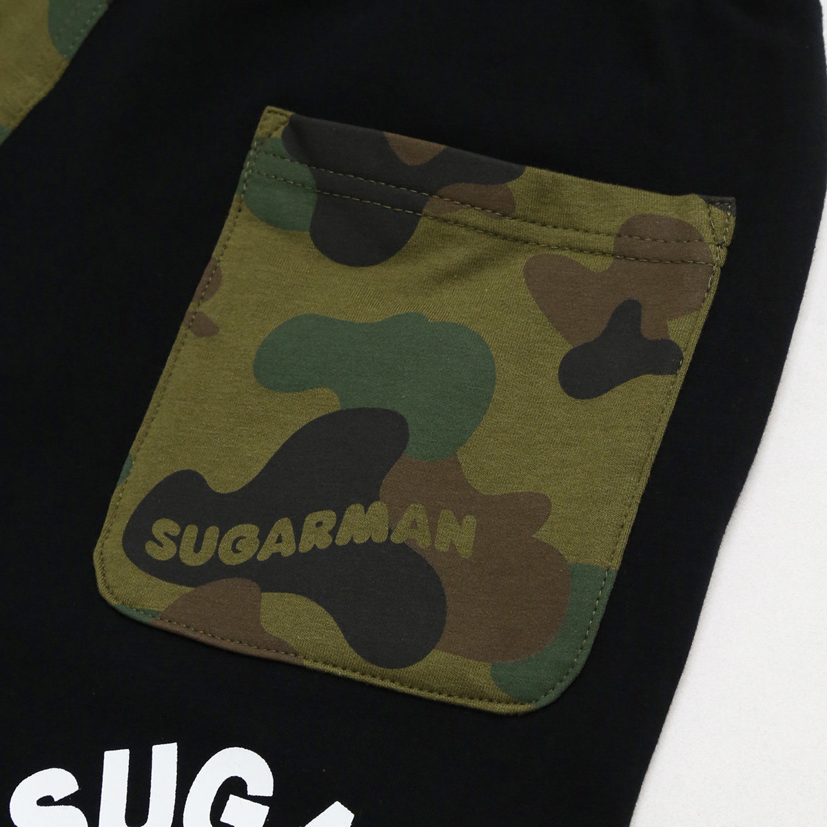 SUGARMAN糖人香港潮牌2020小黄鸭单边迷彩拼接长裤童装亲子装_虎窝淘