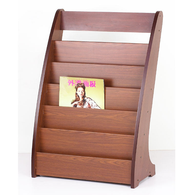 木质书报架杂志架落地书报架报刊架报纸架杂料架展示宣传架得兴613办公室广告A4图片款式A3款酒店产品企业架_虎窝淘