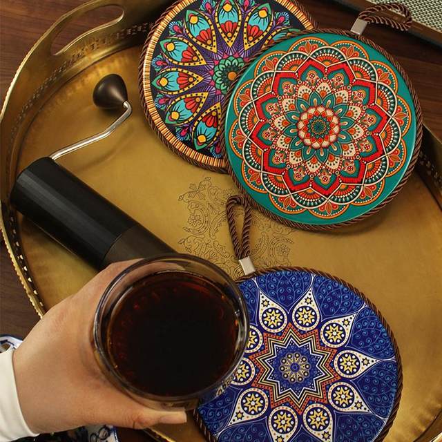 Ceramic Insulated Coaster Enamel Pot Casserole Anti-scalding Pad Coffee ...