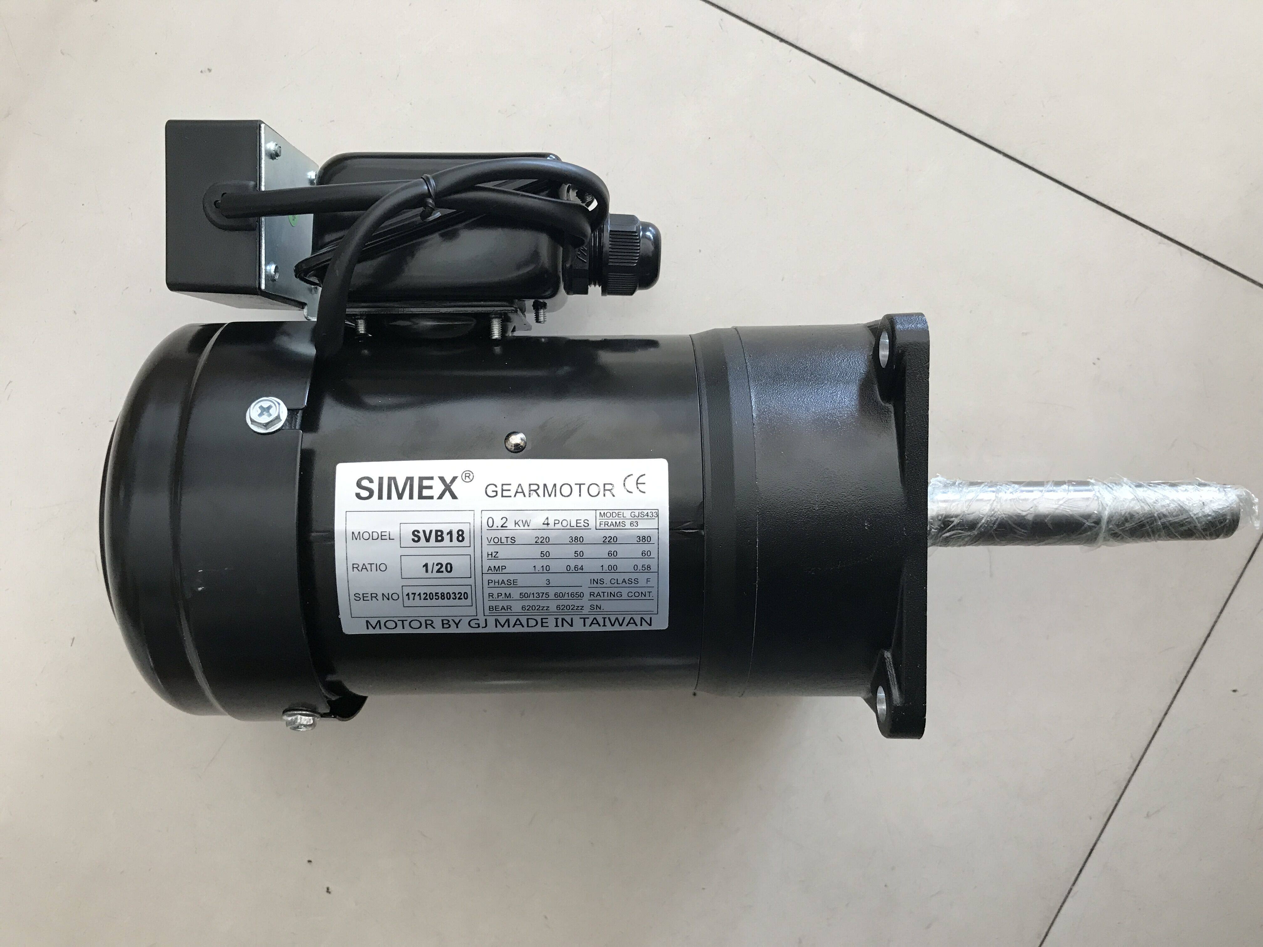 台湾SIMEX电机刀库马达刹车刀盘马达 SVB18 1/20 0.2KW_虎窝淘