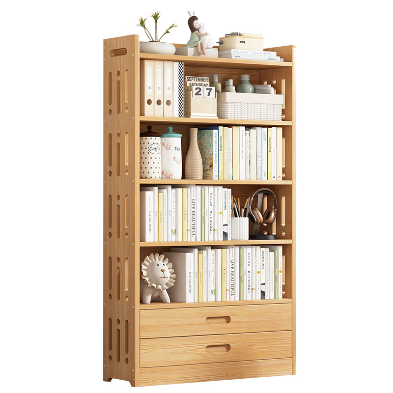 实木书架置物架落地家用儿童阅读架多层客厅简易书柜办公室收纳架_虎窝淘