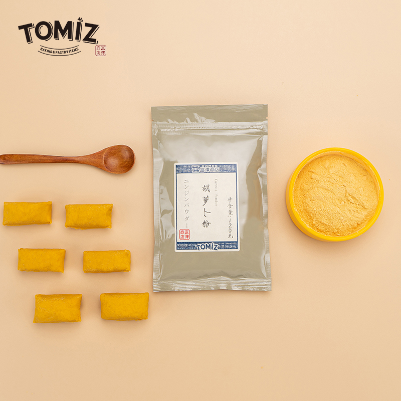 TOMIZ富泽商店胡萝卜粉120g烘焙辅料可冲饮适用面包蛋糕果蔬粉色_虎窝淘