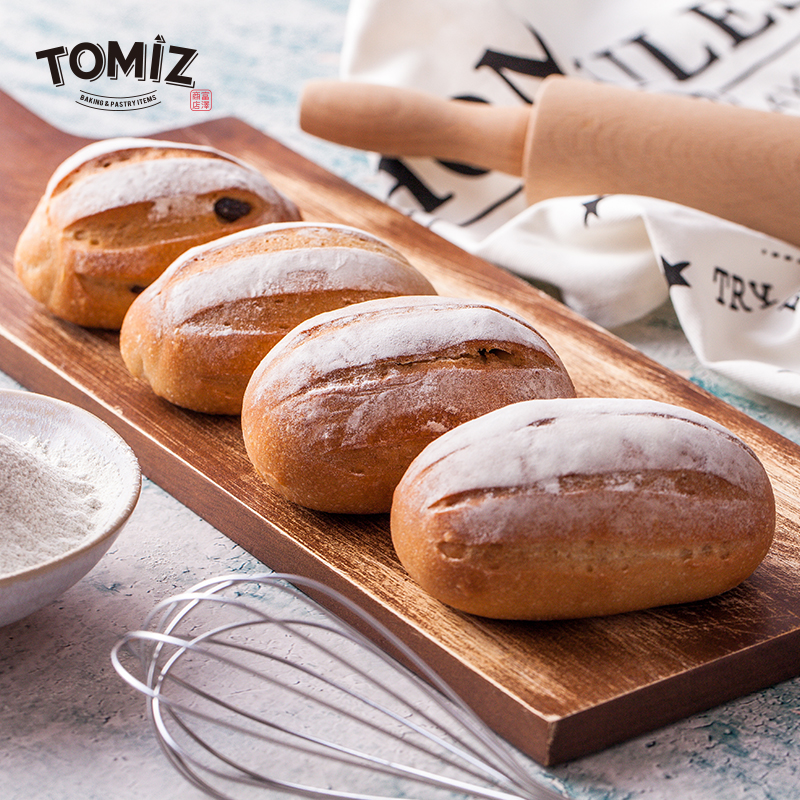 TOMIZ富泽商店石磨面粉绿黑小麦粉500g面条馒头烘焙原料面包粉_虎窝淘