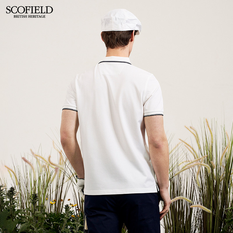 SCOFIELD商务都市polo衫男士夏季休闲T恤印花POLO衫抗菌凉感短袖_虎窝淘
