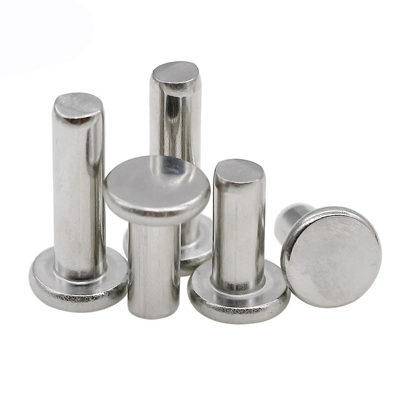 304不锈钢平头铆钉M2M2.5M3实心敲击式实芯柳钉平圆头铆钉GB109_虎窝淘