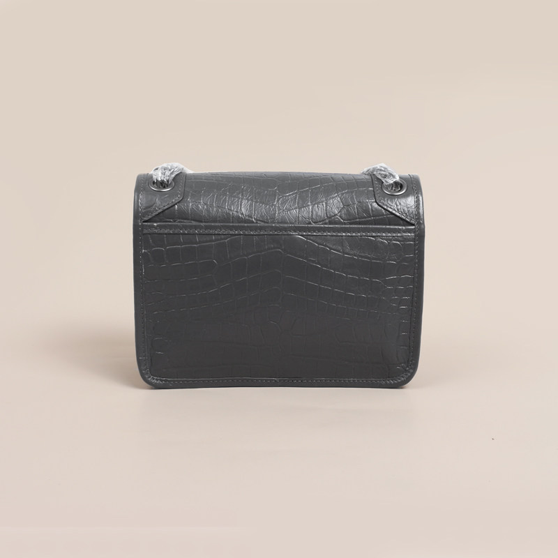 BOLIZ 2022头层牛皮鳄鱼纹NIKI限量定制链条包单肩斜挎女包时尚_虎窝淘