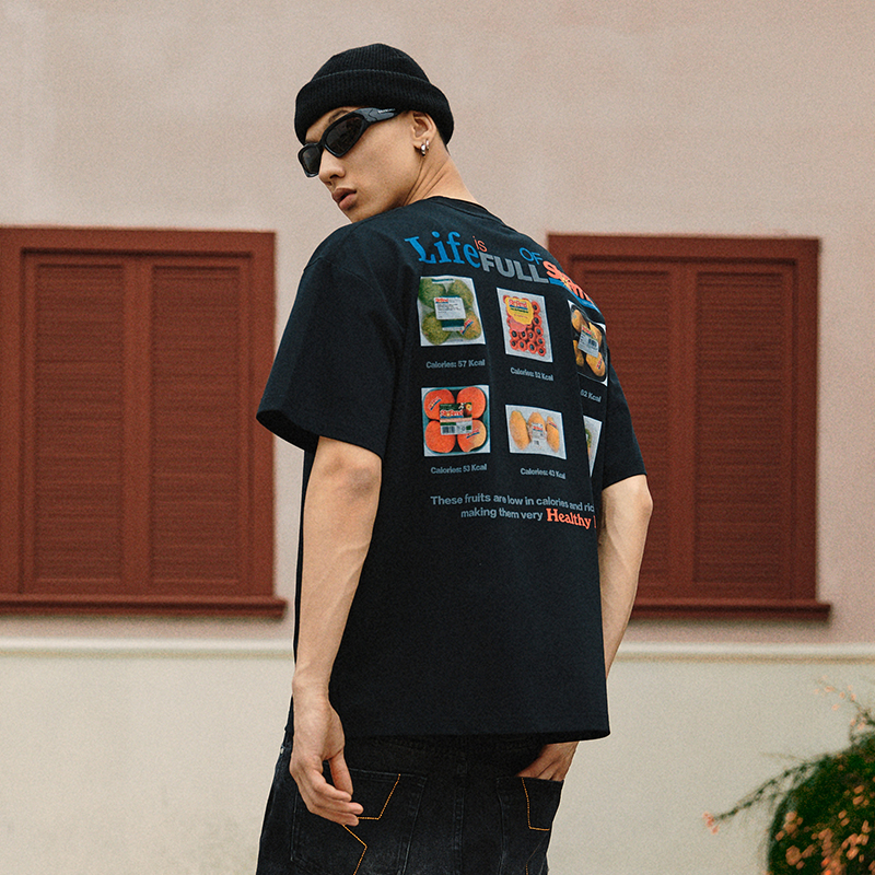 STAXRMD国潮水果短袖男女T恤