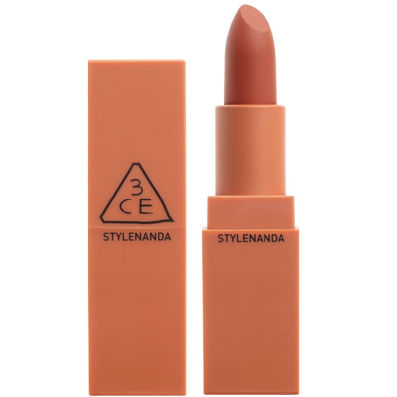 韩国正品3ce口红哑光雾面唇膏持久吃土南瓜脏橘色#220砖红#909_虎窝淘