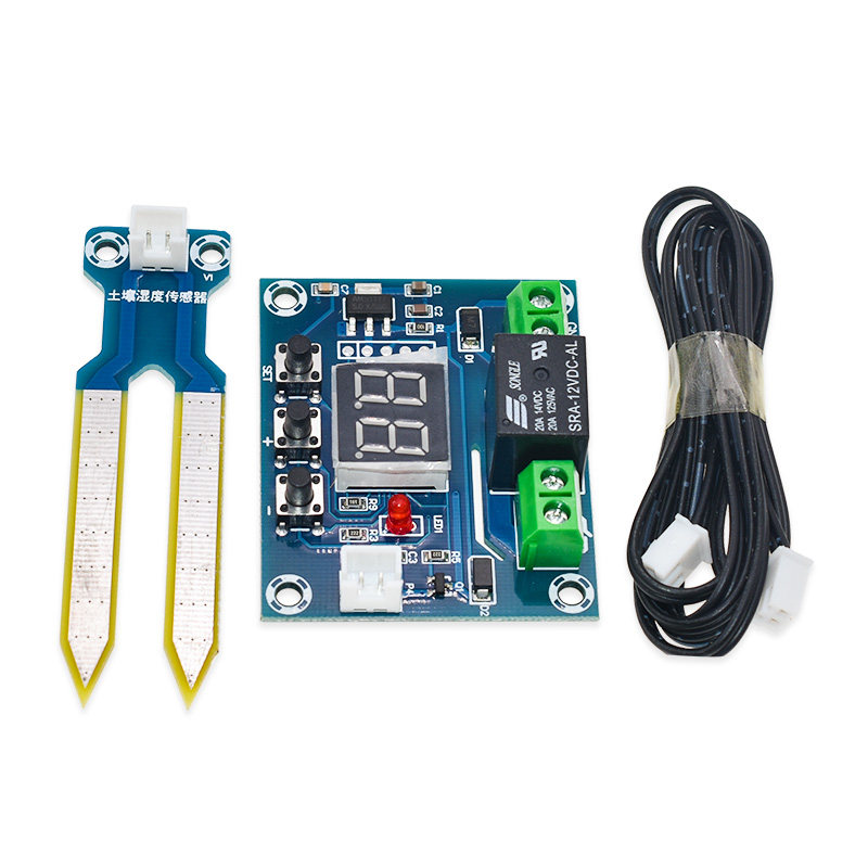 XH-M214土壤湿度控制器模块数字显示精确花盆栽数显自动浇花洒水_虎窝淘