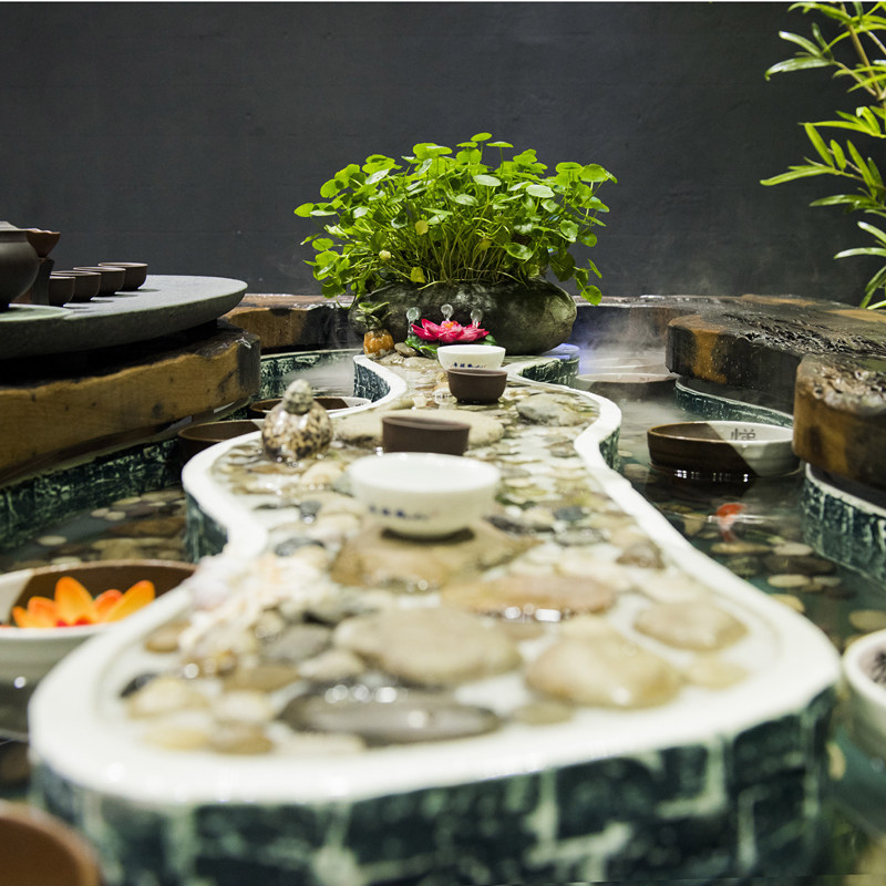 曲水流觞茶桌,流觞曲水桌,曲水流觞茶台(第15页)_大山谷图库