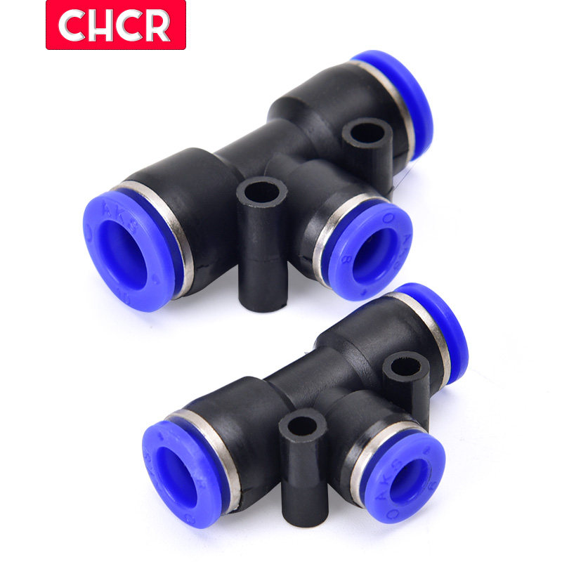 PE气管快速接头/T型三通/PE16/PE12/PE10/PE8/PE6/PE4 MM_虎窝淘