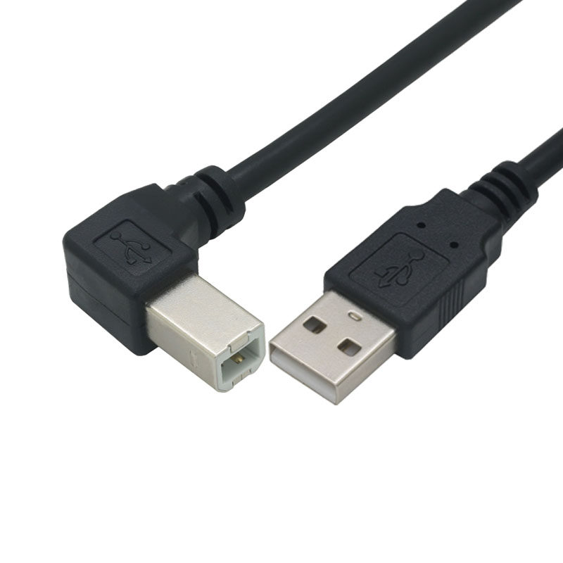 USB2.0对USB-B公上下左右弯90度打印机usb打印机数据线电脑延长连接加长转方口适用于佳能惠普_虎窝淘