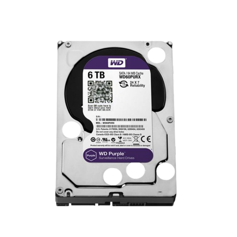 WD60PURX海康监控西数6T紫盘6000G机械监控硬盘6TB台式 WD62PURX_虎窝淘