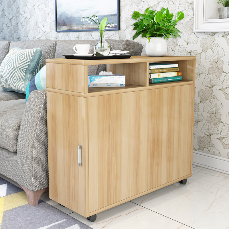 沙发边柜边几长方形缝隙柜带门移动角柜收纳柜客厅墙边夹缝储物柜_虎窝淘