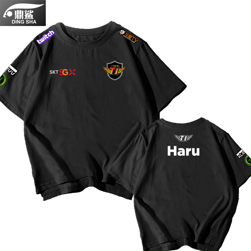 联盟游戏SKT T1战队队服短袖t恤衫男女skt1比赛服同款FAKER上衣服_虎窝淘