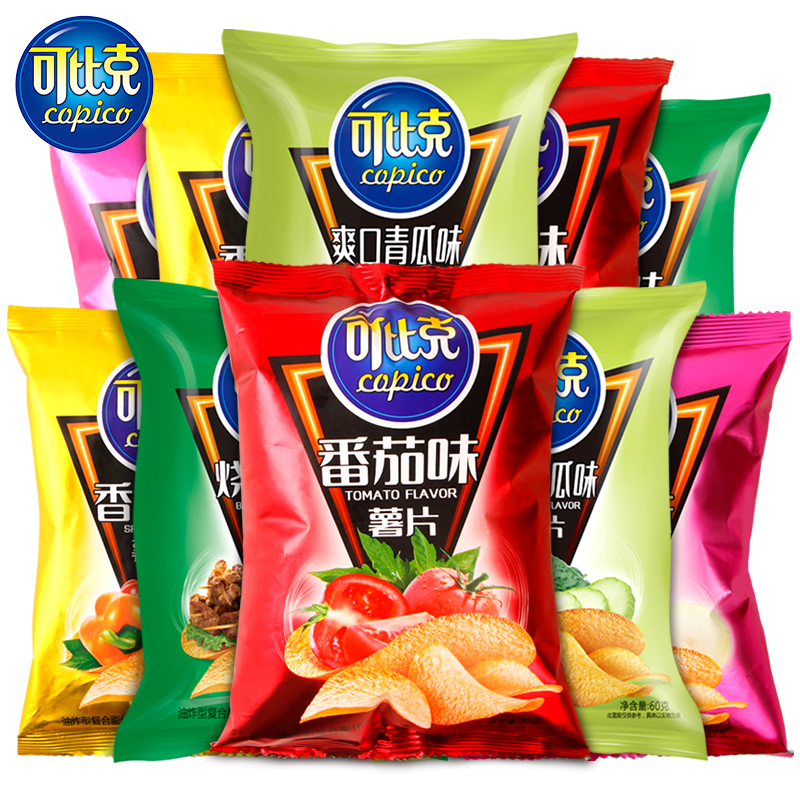 可比克薯片55g*8大包礼包一箱散装网红超大整箱休闲零食食品小吃_虎窝淘