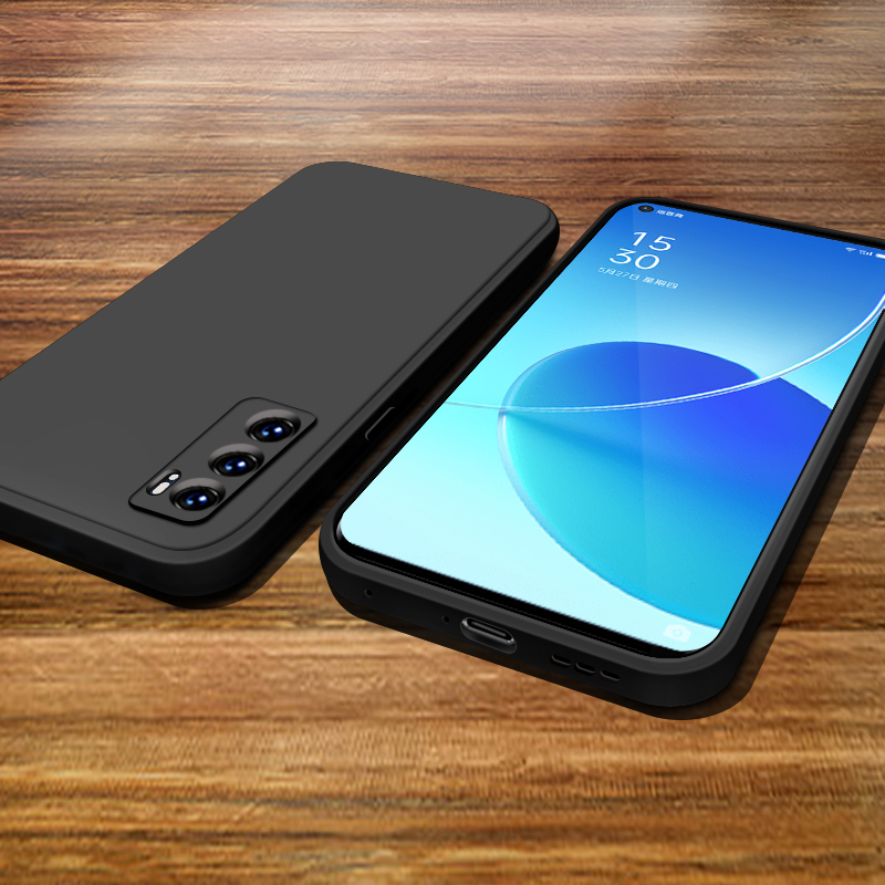 适用于oppoReno6手机壳Reno6pro保护套+oppo reno6直边六液态硅胶6pro防摔简约镜头全包超薄男女软外壳潮新款_虎窝淘