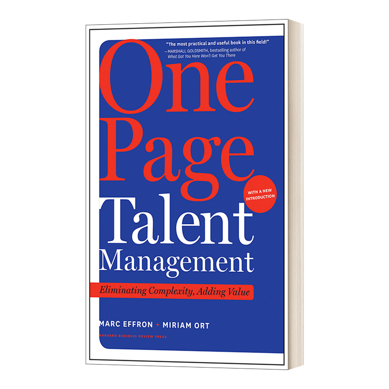 英文原版 One Page Talent Management with a New Introduction一页人才管理，新介绍精装英文版 ...