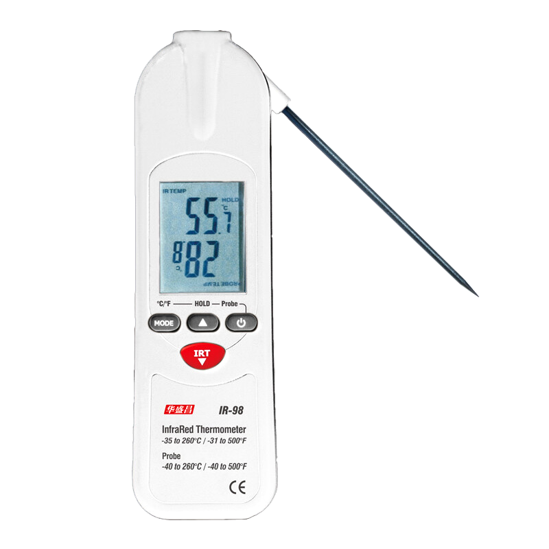 CEM华盛昌温度计食品肉类插针式中心温度计红外线测温仪IR-98/97_虎窝淘