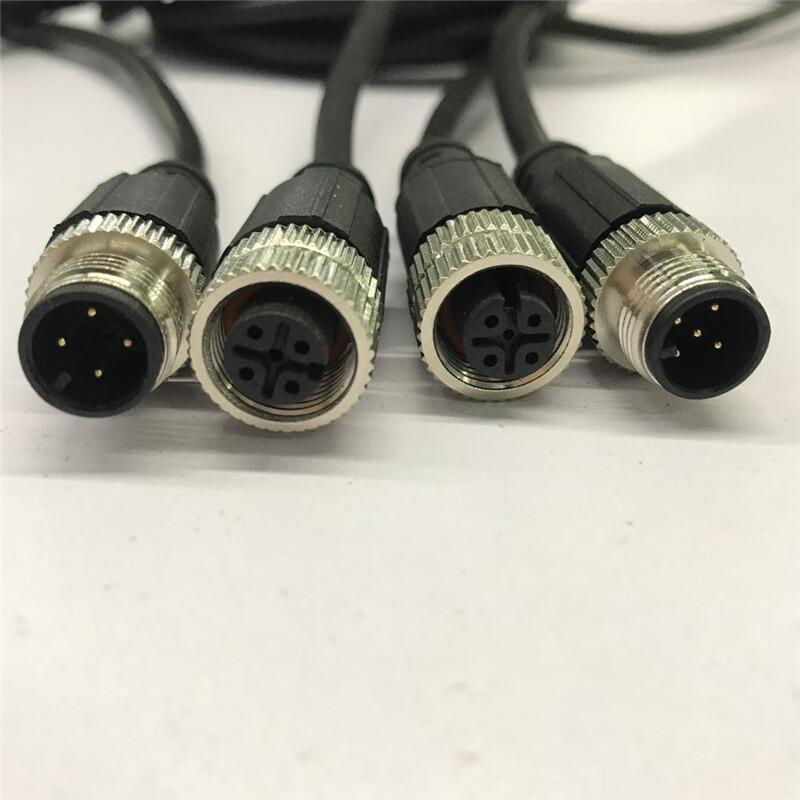 EK4 EZ4-1M 2M 3M 5M 10M/P21/LG全新 M12开关传感器连接线电缆_虎窝淘