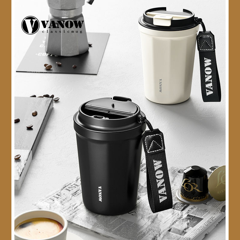 英国Vanow咖啡杯保温杯大容量学生男女高颜值陶瓷内胆随行水杯子_虎窝淘