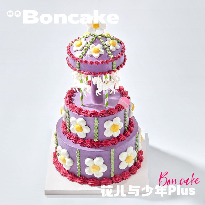 茉莉蜜桃男生网红生日蛋糕【花儿与少年plus】同城配送MS BONCAKE_虎窝淘