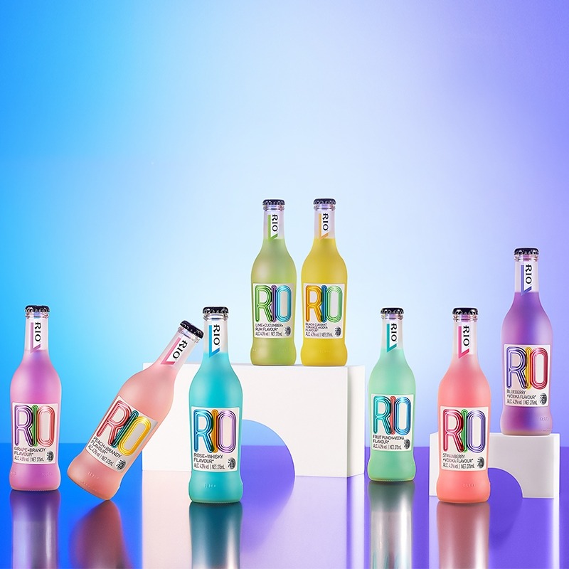 RIO锐澳预调鸡尾酒洋酒经典玻璃瓶275ml*6瓶整箱装女士晚安果味酒_虎窝淘