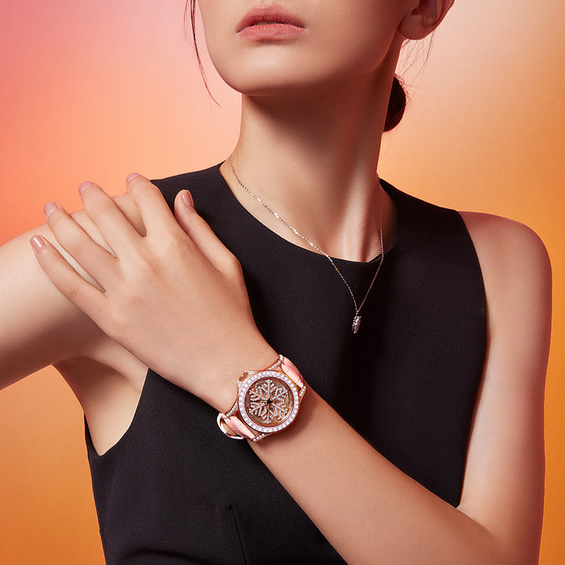 DAVENA蒂玮娜时来运转雪花女神满天星手表女款轻奢生日礼物送女友_虎窝淘