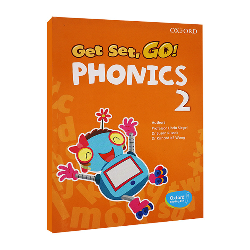 原版进口Oxford牛津Get Set Go Phonics 2级别英语自然拼读教材幼儿3-6岁早教英文书籍幼儿phonics字母教学音素教学 ...