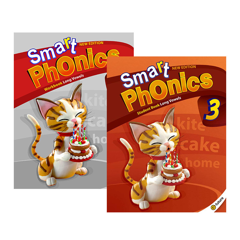 新版少儿英语Smart Phonics 3寒暑假短期课程自然拼读phonics小学英语教材 7-10岁儿童启蒙教材长元音字母发音训练零基础儿童 ...