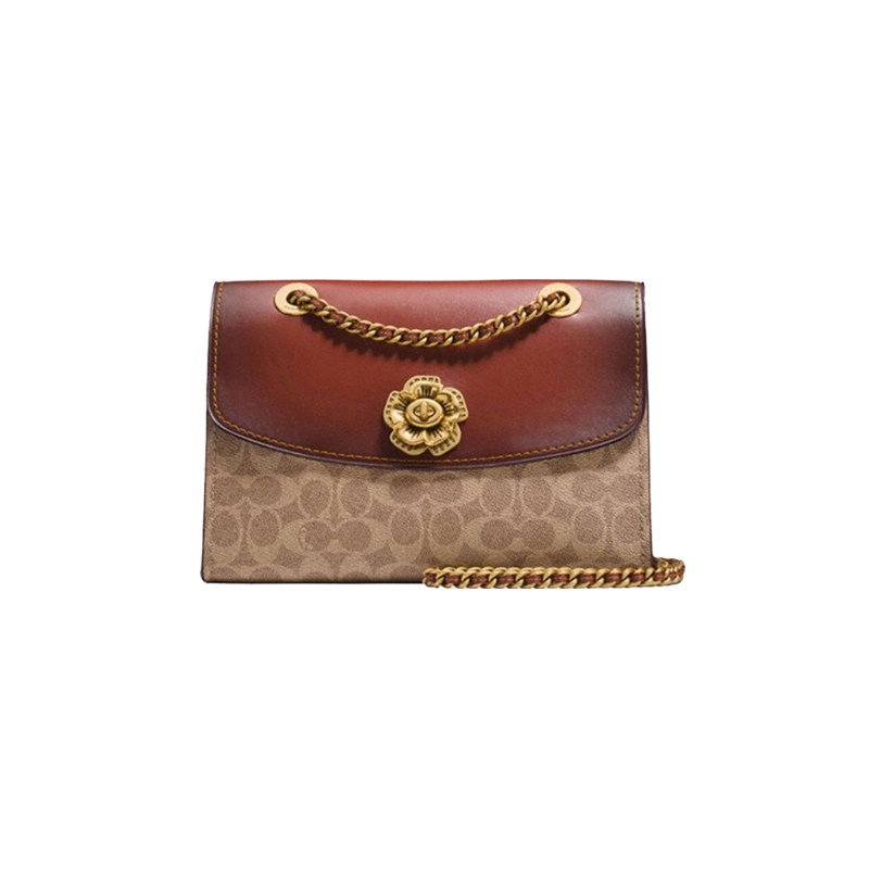 COACH 蔻驰 PARKER经典印花 山茶花链条 单肩斜挎包，1898元 包邮—— 慢慢买比价网