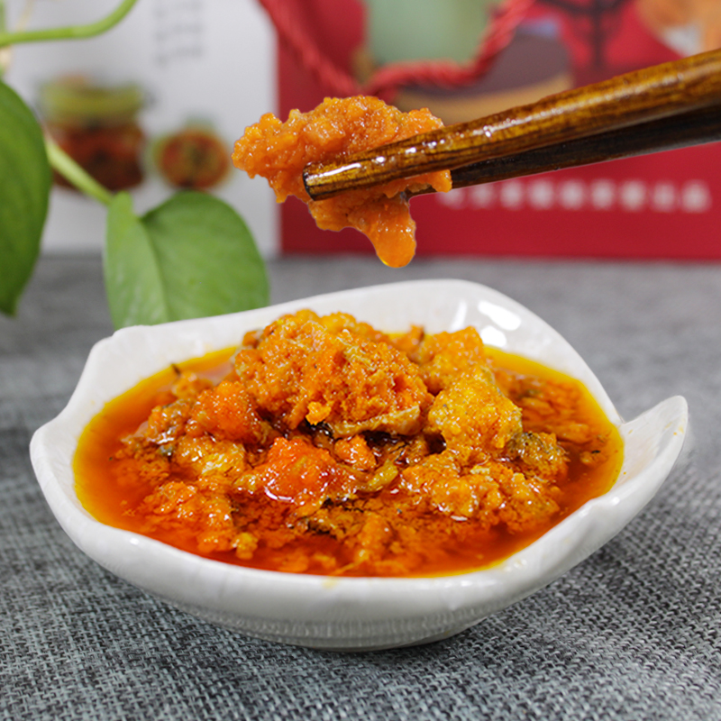 风马牛秃黄油108g*2罐风味人间纯母蟹蟹黄酱手工正宗即食拌面拌饭_虎窝淘