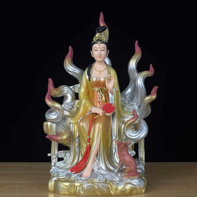 Nine-tailed fox ornaments resin nine-tailed fox statue for home worship ...
