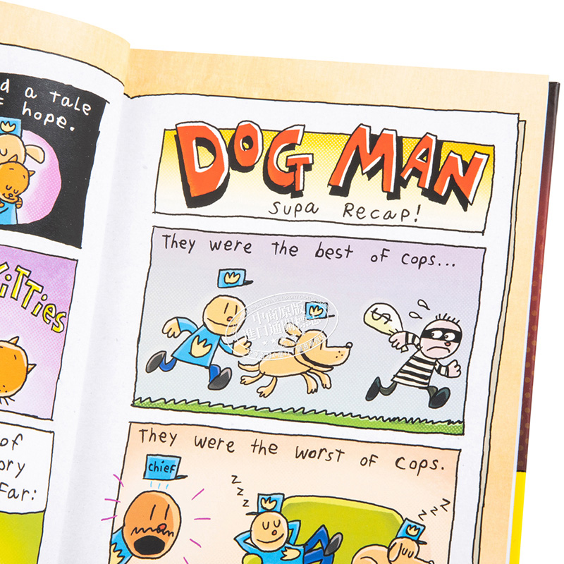 Dog Man 3 A Tale of Two Kitties神探狗狗3 2021年新版英文原版进口儿童桥梁漫画图像小说儿童读物图画小说又日新_虎窝淘